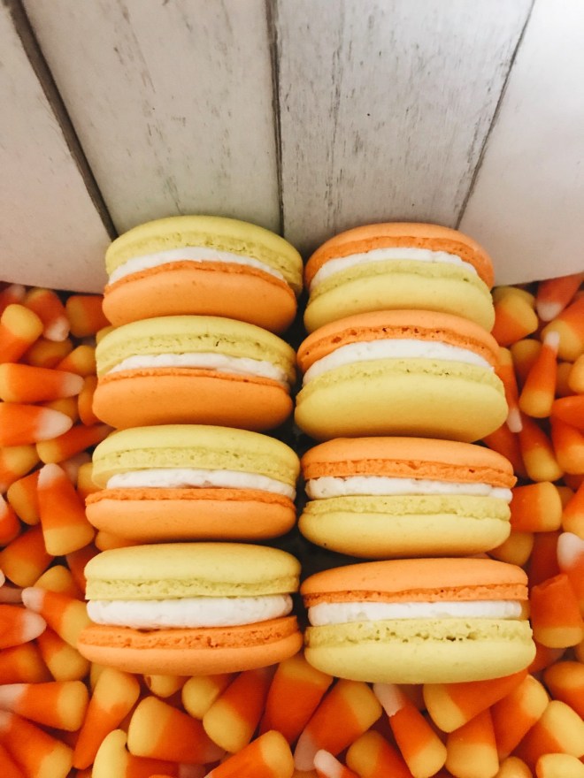 Candy Corn Macarons